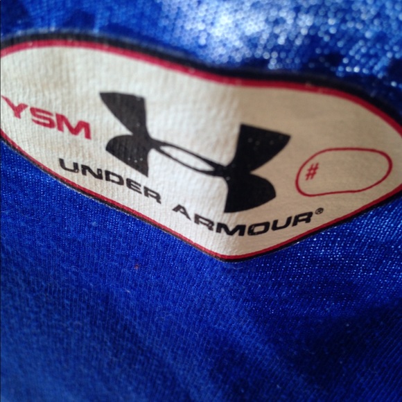 Under Armour | Shirts & Tops | Under Armour Boys Loose Small Blue Doubt ...